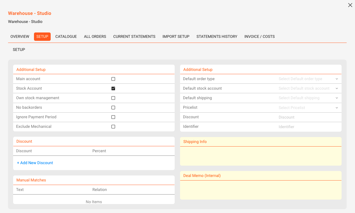 Distribution Accounts Interface – Details