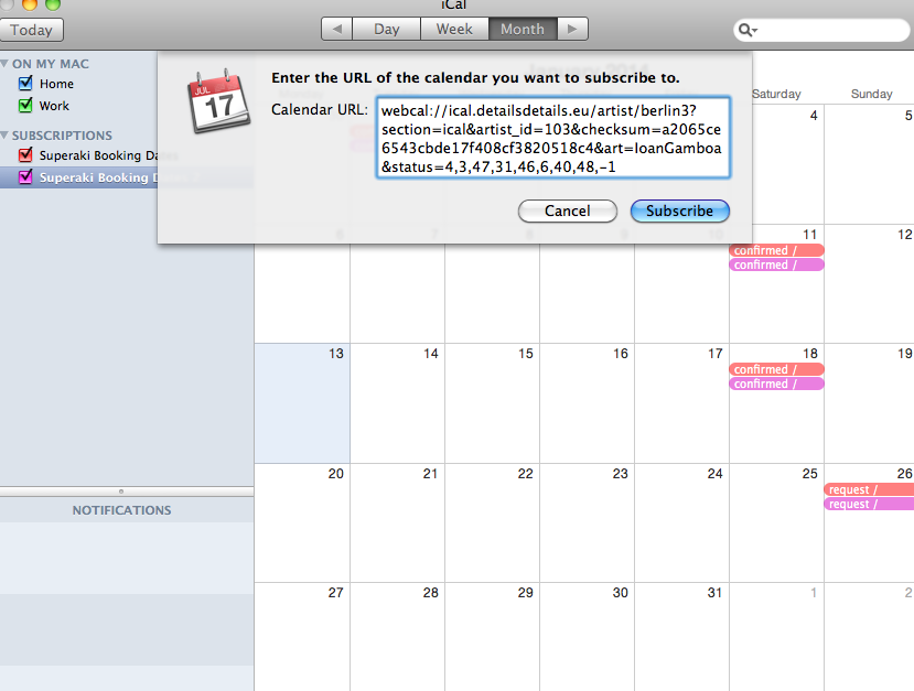 How to subscribe to your calendar in iCal (Mac) – Details