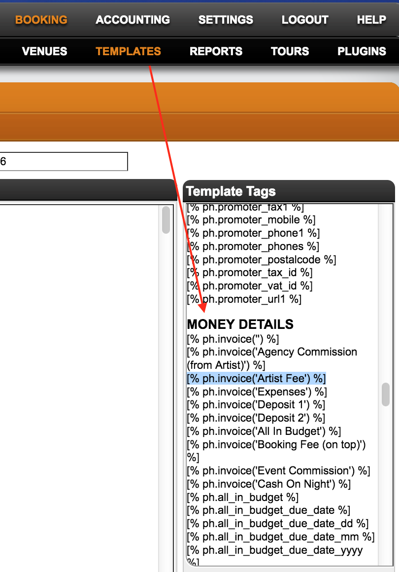 MONEY SECTION variables – Details