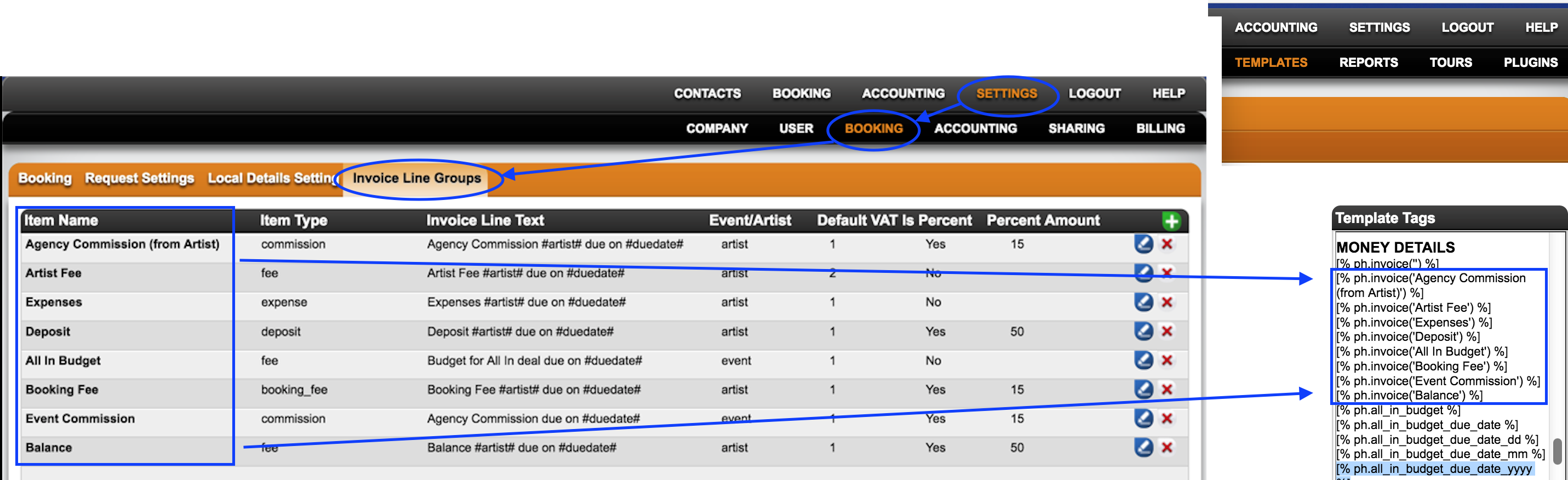 MONEY SECTION variables – Details