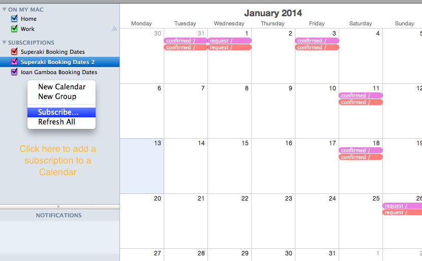 How to add Details Calendars to: ICal Calendars – Details